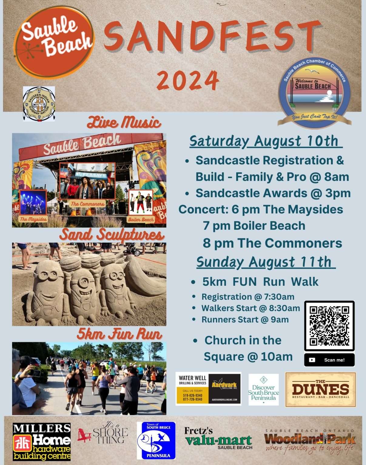 Sauble Beach Sandfest August 10 & 11, 2024 - Sauble Beach, Ontario